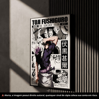 Quadro Parede Decorativo Toji Fushiguro Jujutsu Kaisen Anime 1 Peça ...