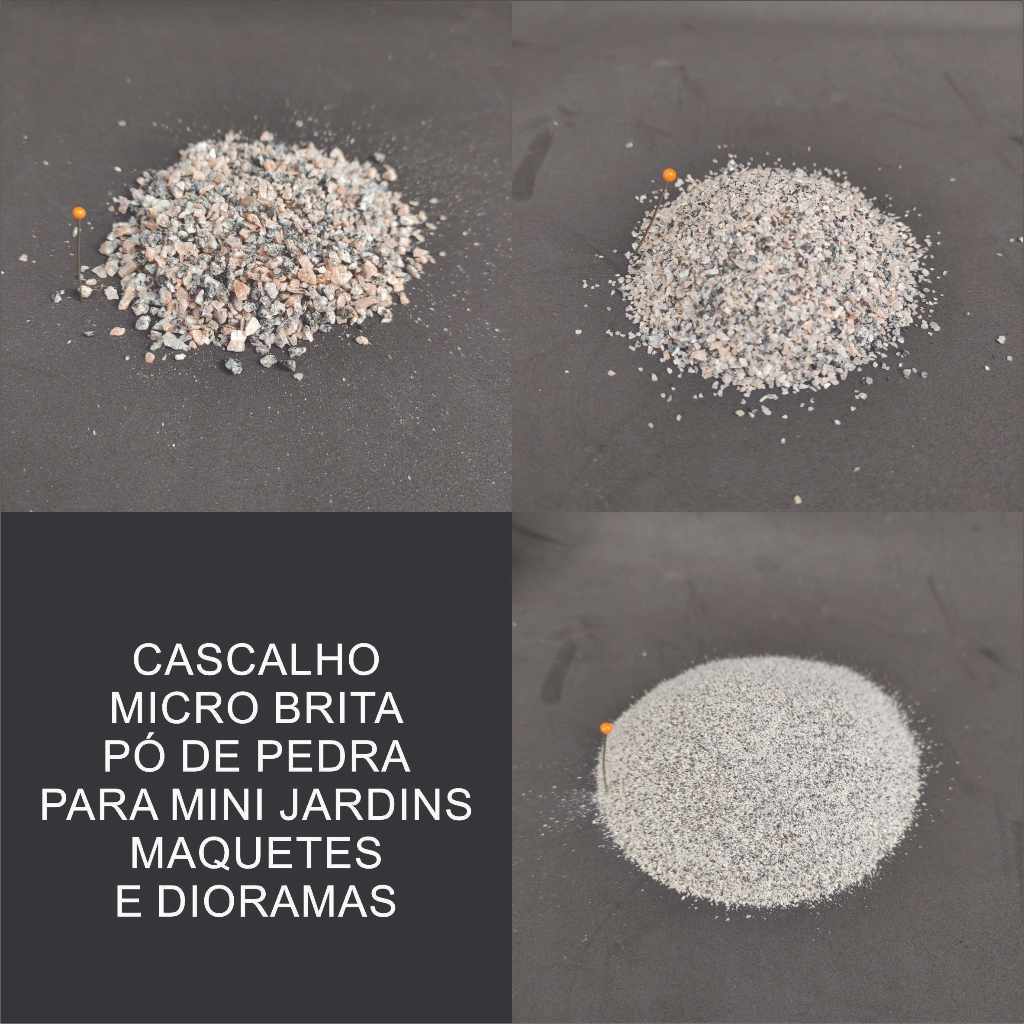 Micro Brita, Pó de pedra, Cascalho - maquetes, miniaturas, Dioramas ...