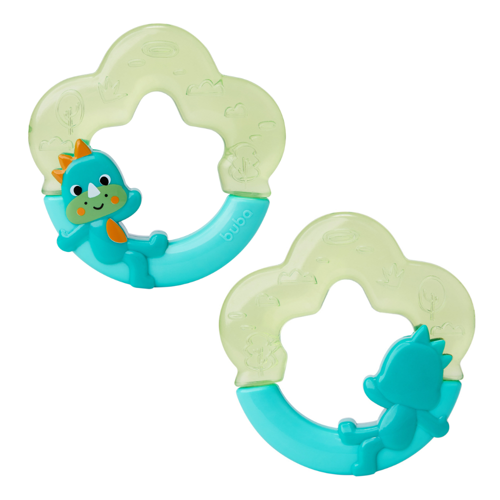 Mordedor Infantil Buba Zoo Dino Verde Alívio Dentinhos | Shopee Brasil