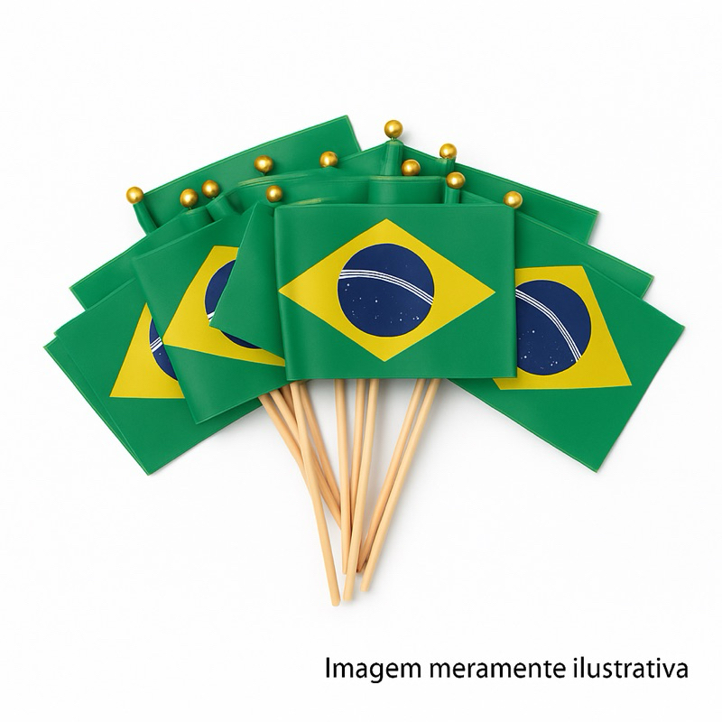Bandeirinha do Brasil kit 100 unidades | Shopee Brasil