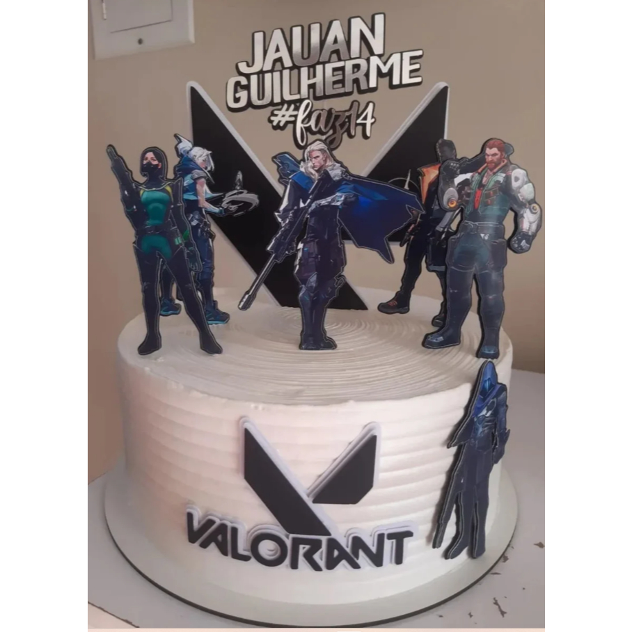 Topo de bolo Valorant/Topper de bolo Valoran/Topo de bolo Valorant ...