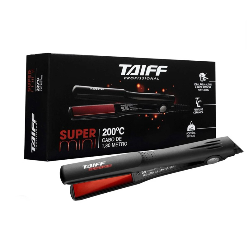 Prancha de Cabelo Taiff Super Mini - 200•C - Bivolt | Shopee Brasil