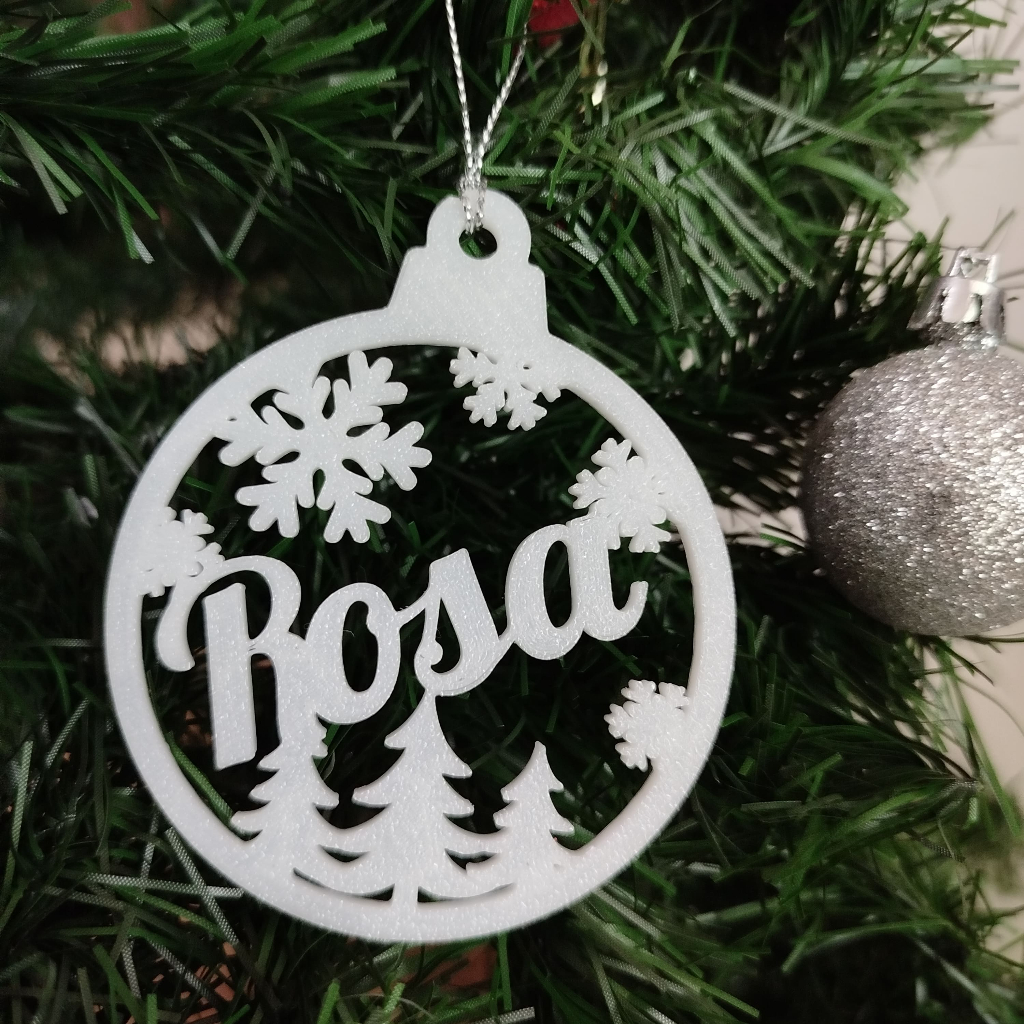 BOLA DE NATAL COM NOME PERSONALIZADO ÁRVORE DECORAÇÃO | Shopee Brasil