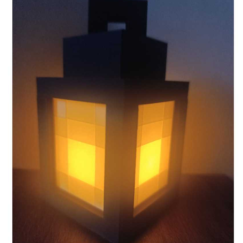 Luminária Estilo Minecraft – Bloco Decorativo com vela LED | Shopee Brasil