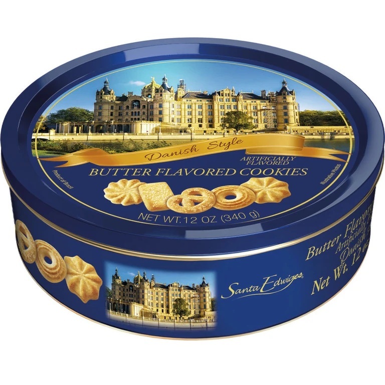 Cookies Biscoitos na lata Danish Style 340g - Santa Edwiges | Crocantes ...