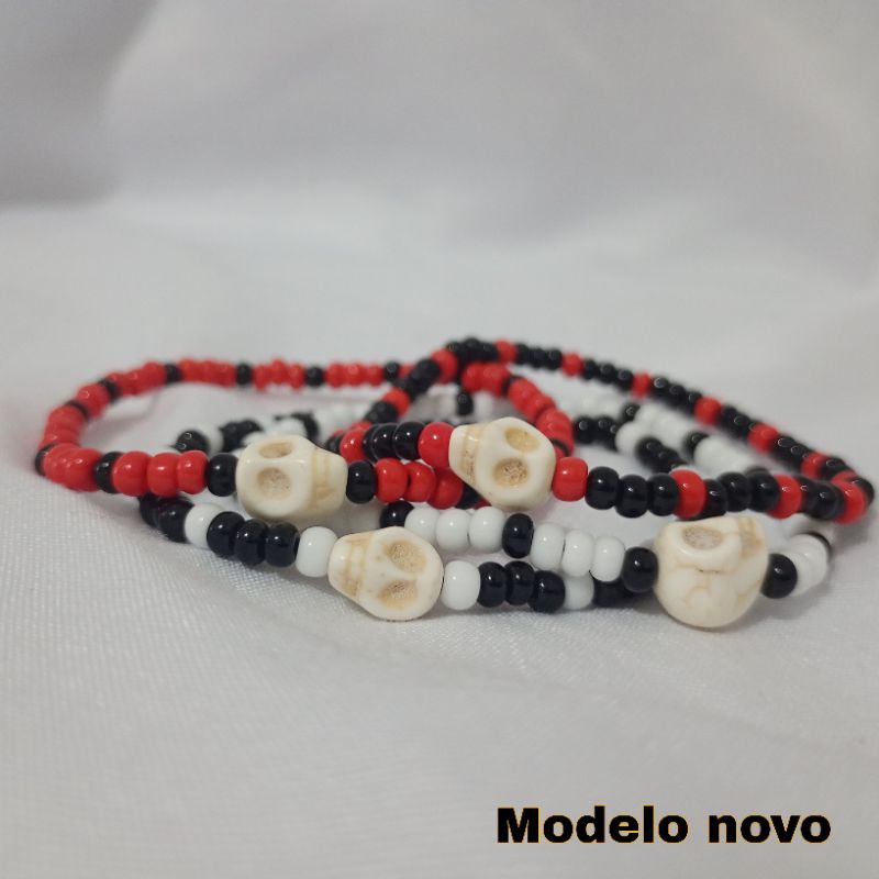 Pulseira de Exu Falange dos Caveiras - Umbanda/Candomblé (Não desbota ...