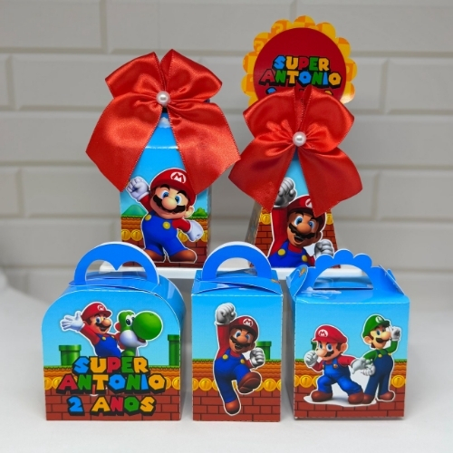 Kit Caixinhas PEGUE E MONTE Super Mario | Kit Completo | Lembrancinha ...