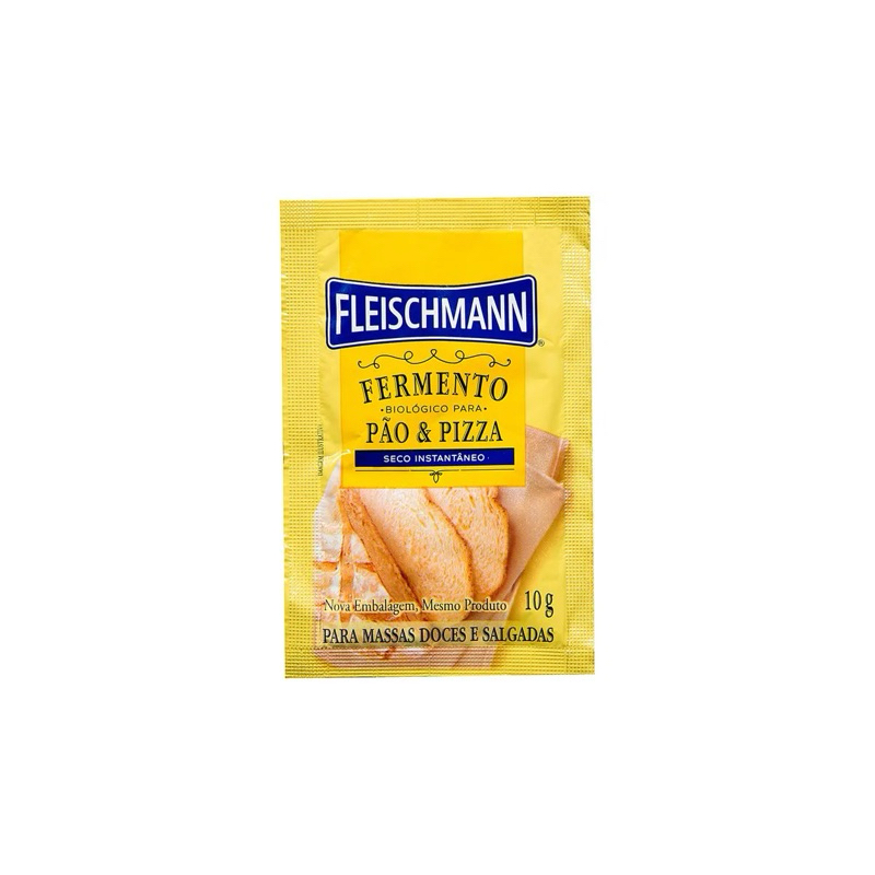 Fermento Biológico Instantâneo Fleischmann 10g | Shopee Brasil
