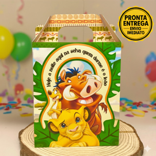 Personalizados REI LEÃO - CAIXA MALETINHA SURPRESA Pegue e Monte - 10 UNIDADES- Lembrancinhas ...