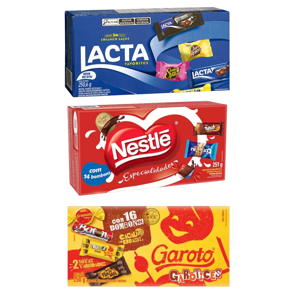 Caixas de Bombons Lacta/Garoto/Nestlé | Shopee Brasil