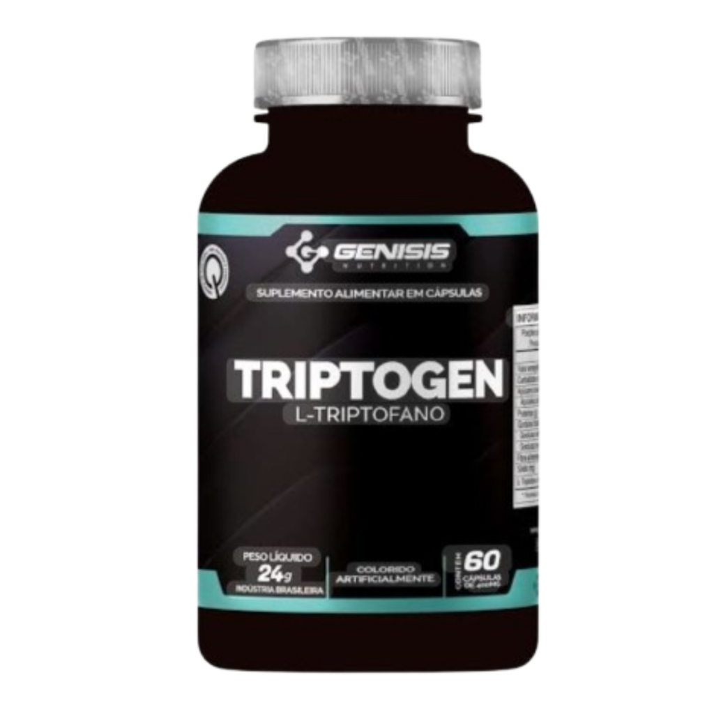 L- Triptofano Triptogen Aminoácidos - 60 Cápsulas - Genisis Nutrition ...