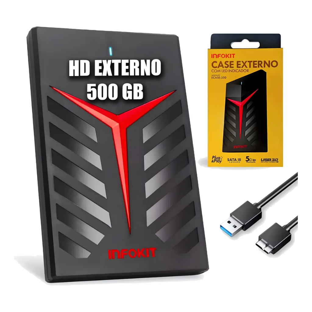 Hd Externo Gamer 500 Gb Gamer Notebook, Pc Gamer, Tv, Video Game, Tv ...