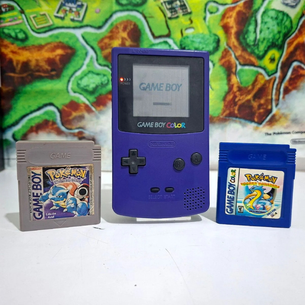 Nintendo Game Boy Color Grape Com Jogos - Pokémon | Shopee Brasil
