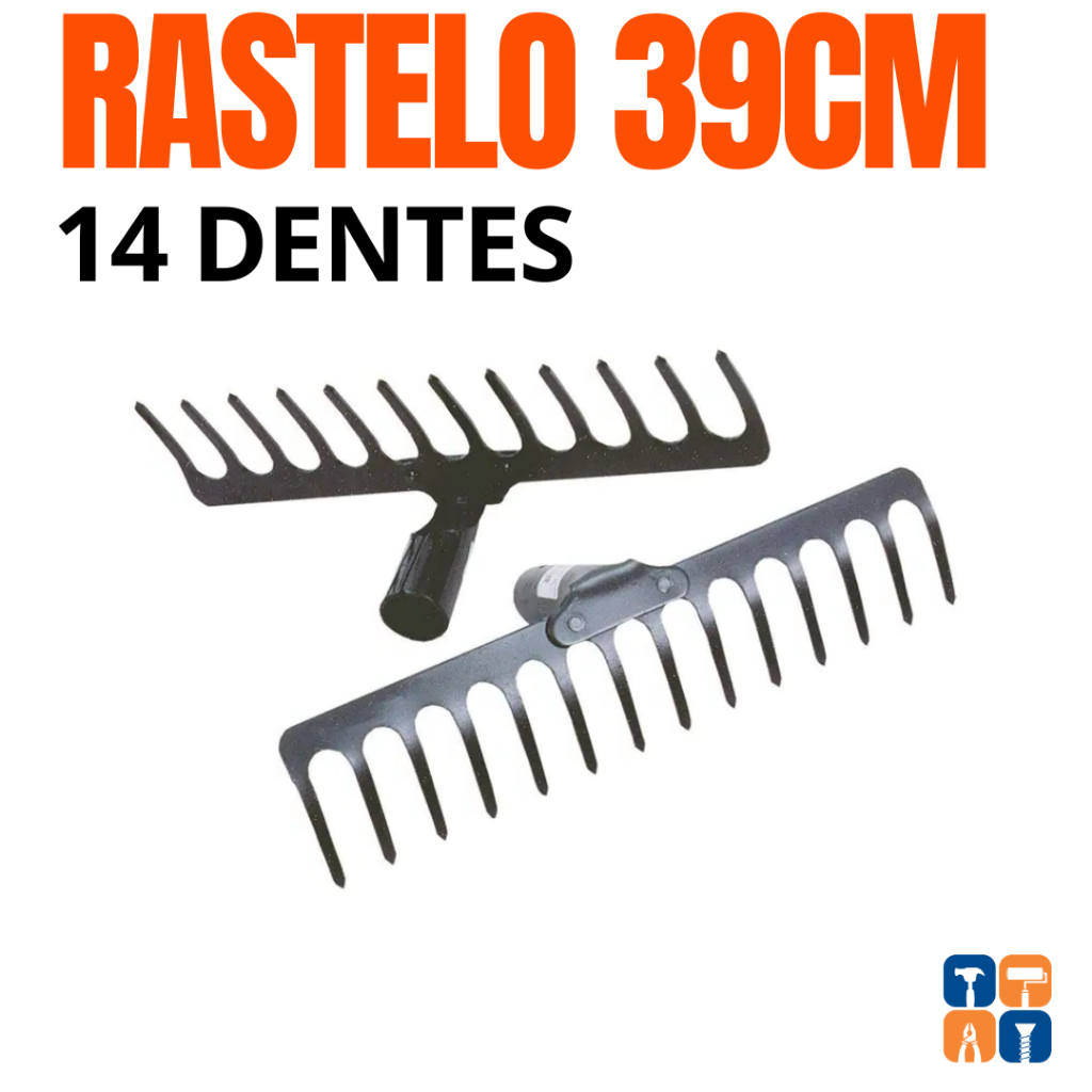 Rastelo de Ferro para Jardim com Dentes Ancinho de Metal para ...