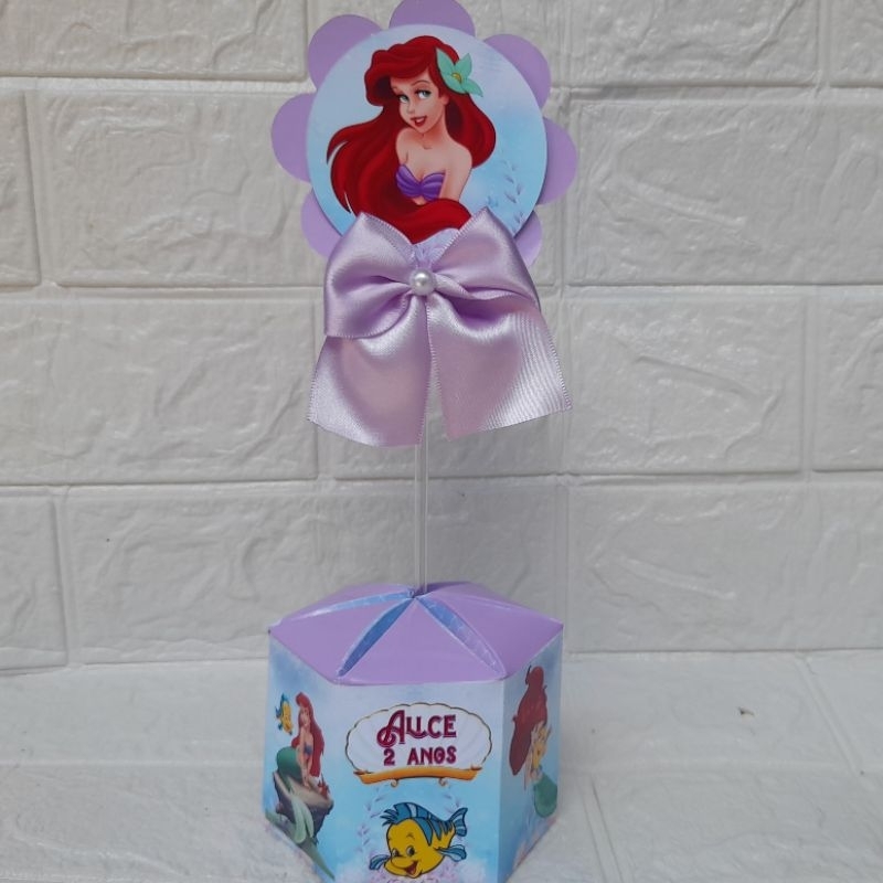 Centro de Mesa Pequena Sereia Princesa Ariel Desenho | Shopee Brasil
