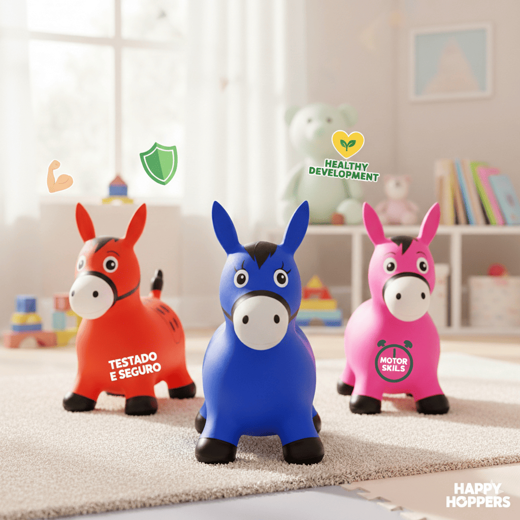 Cavalinho Upa Upa Inflável Colorido Infantil de Borracha | Shopee Brasil