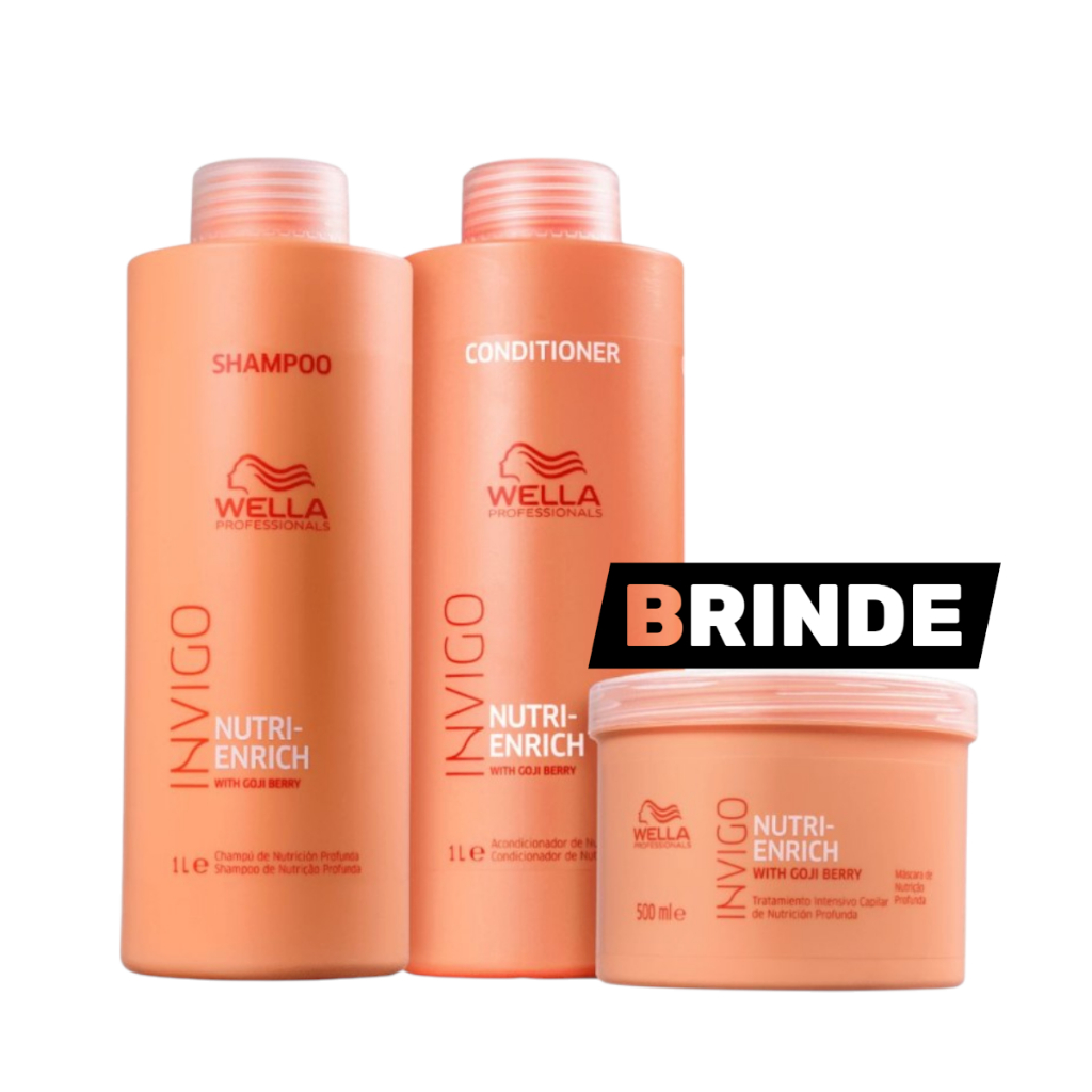 Kit Wella Profissionals Invigo Nutri Enrich Shampoo 1 Litro ...