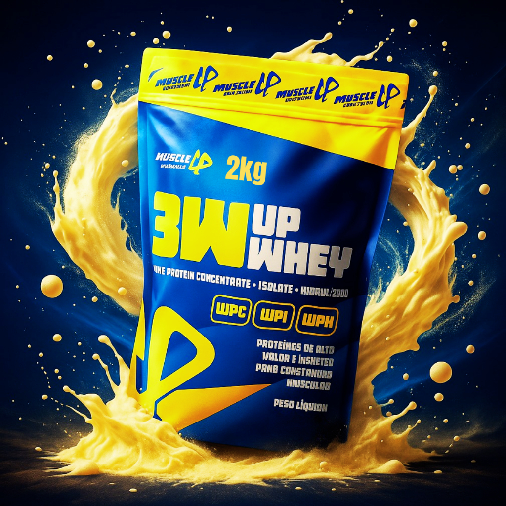 Whey Protein 3w 2kg 100% Puro 24g De Proteína / Dose (30g) Muscle Up Nutrition - SABORES ...