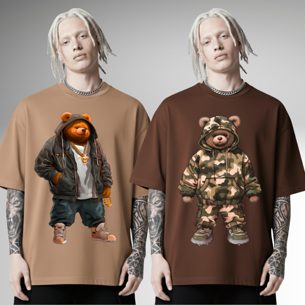 Kit 2 Oversized Street – Ursão Drip Moda Urbana Premium, Cores Variadas | Shopee Brasil