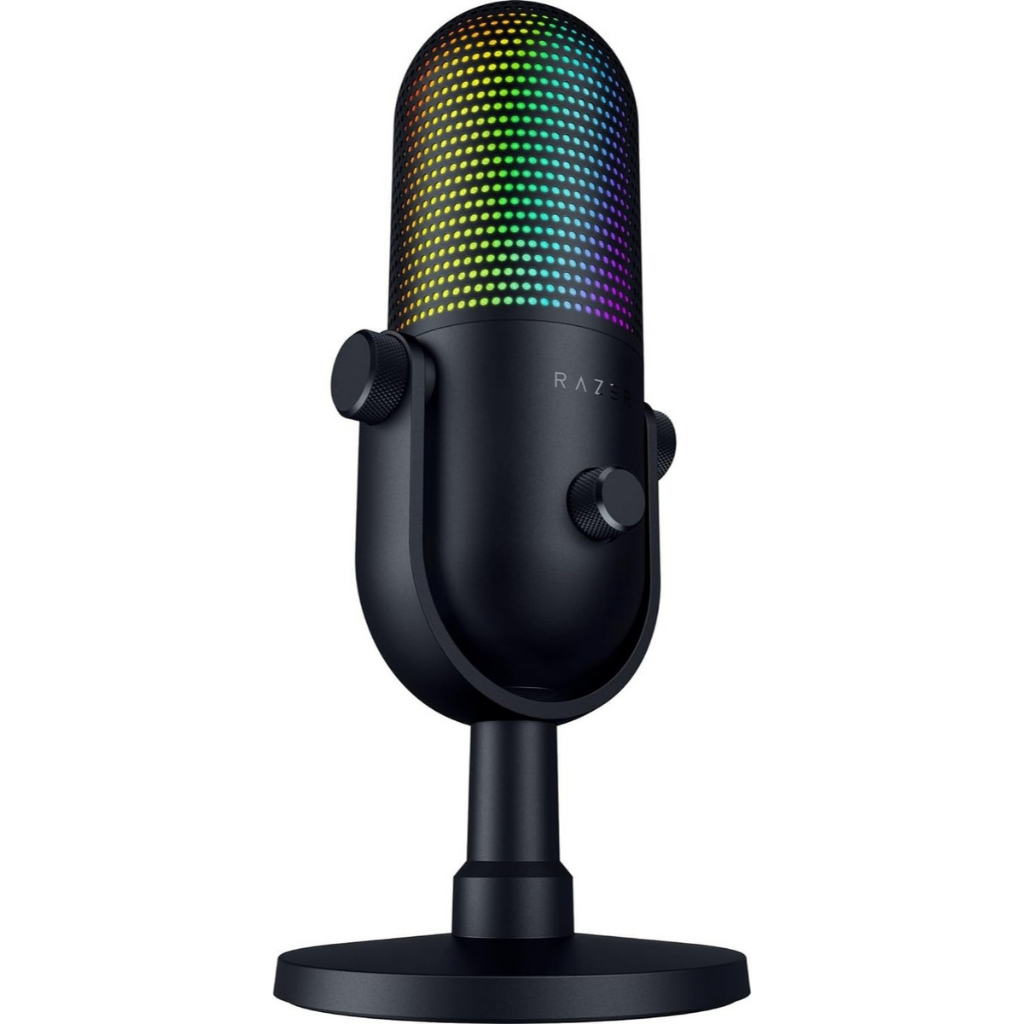 Microfone Razer Seiren V3 Chroma USB RGB Preto Original Streaming Gamer ...