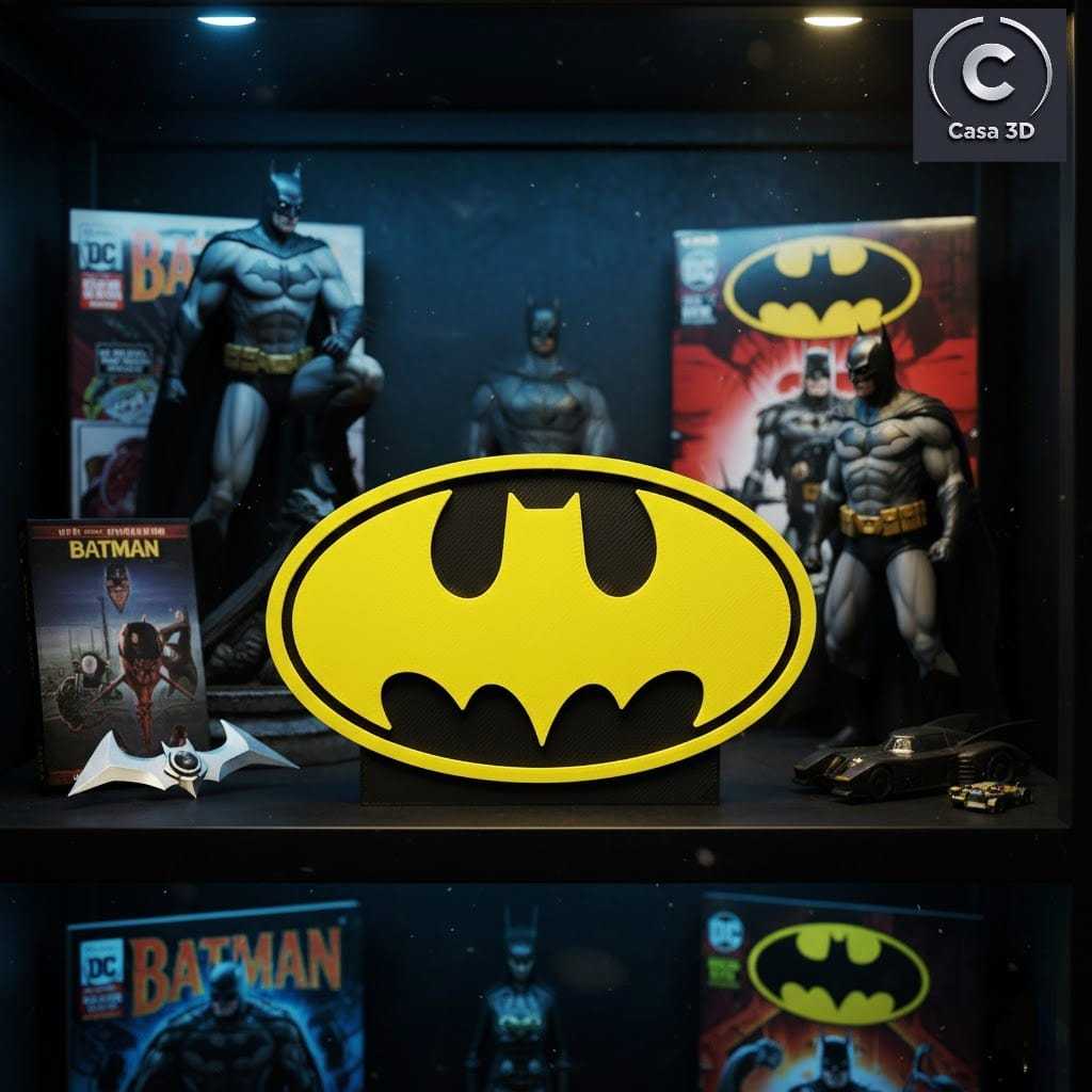 Placa Decorativa inspirada em Batman 3D PLA Geek Quarto Sala Nerd Super ...