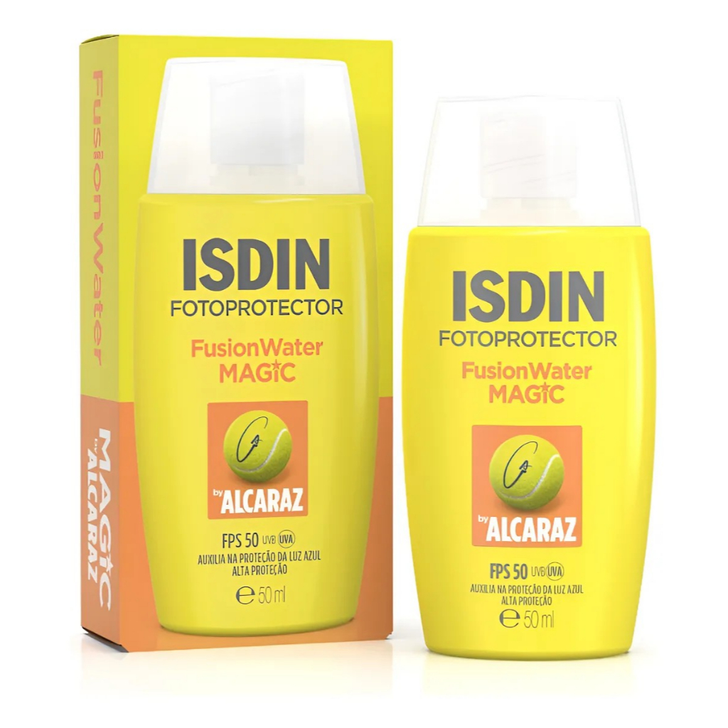 ISDIN Protetor Solar Facial Fusion Water Magic by Alcaraz FPS 50 - 50ml ...