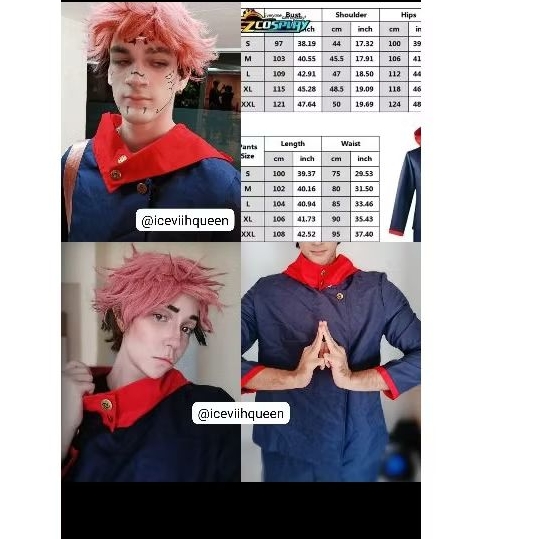 Cosplay fantasia Itadori Sukuna jujutsu kaizen anime | Shopee Brasil