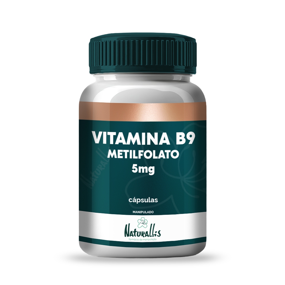 Vitamina B9 Metilfolato 5mg Forma Ativa - 30, 60, 90 ou 120 Cápsulas ...