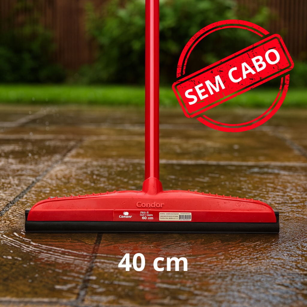 RODO CONDOR MULTIUSO 40CM BORRACHA ENXUTA SEM CABO LEVE LIMPEZA PUXA ...