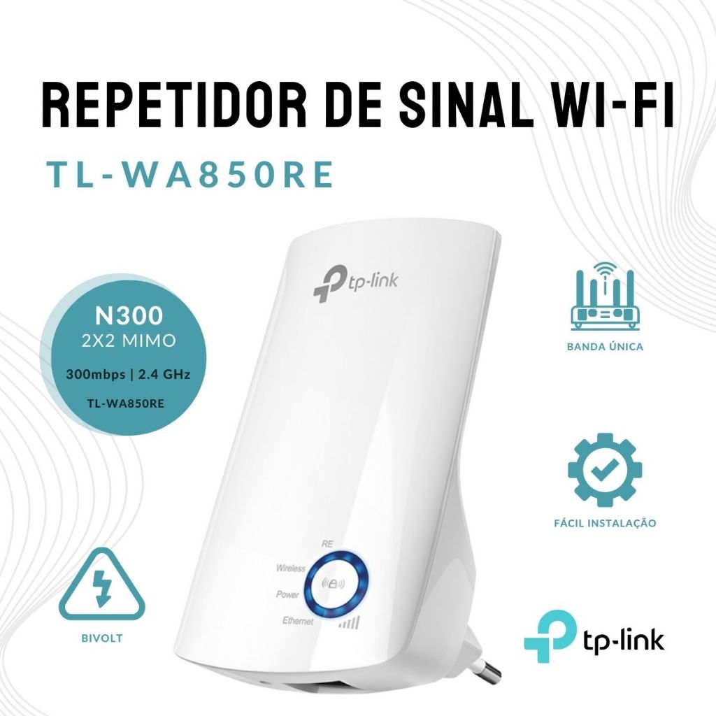 Repetidor Tp Link 850 Extensor de internet 300 Mbps Casa Grande ...