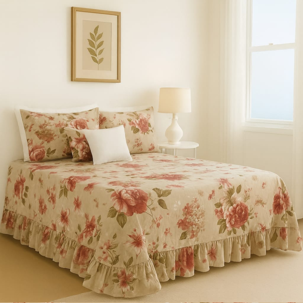 Colcha Cobre Leito Estilo/ Super King Toque Macio 200 Fios Kit 3 Peças ...