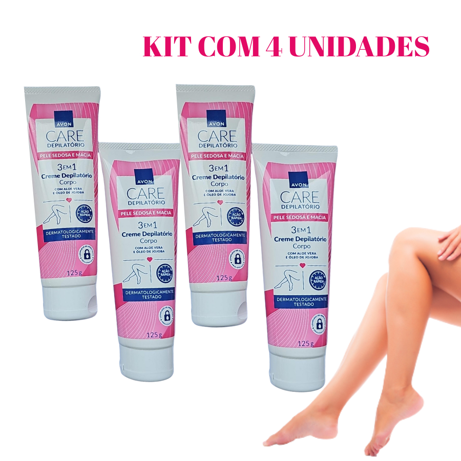 Kit Creme Depilatório Para o Corpo Avon 125g 4 Unidades | Shopee Brasil