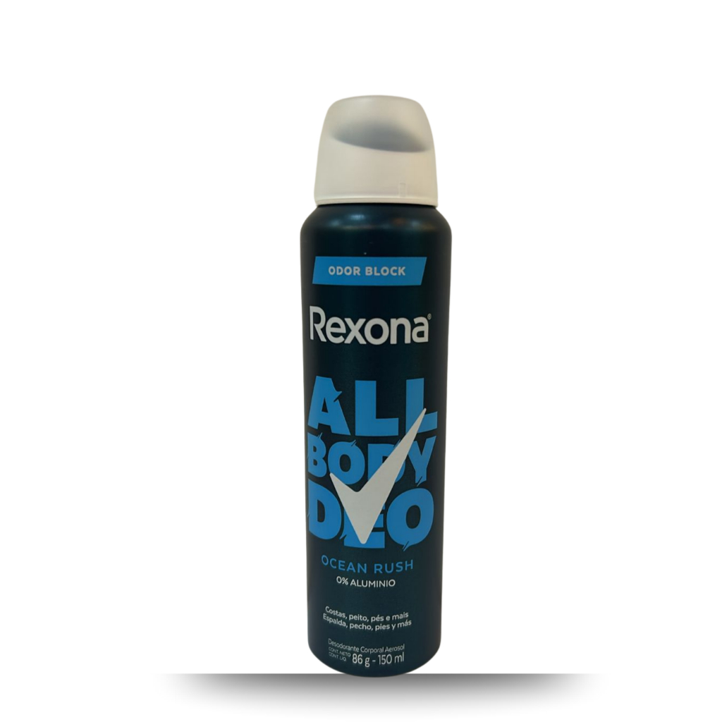 Desodorante Rexona All Body Ocean Rush 150ml | Odor Block | Proteção ...