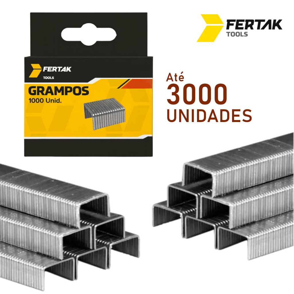 Grampo Grampeador Tapeceiro Kit 6 a 14mm Fertak Tools | Shopee Brasil