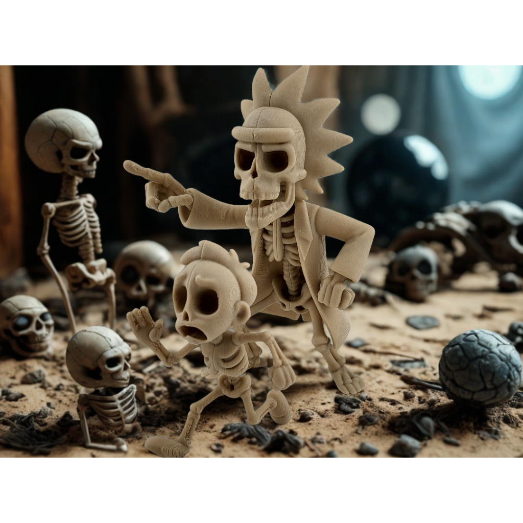 Action Figure - Rick and Morty – Skeleton Style (Impressão 3D) | Shopee ...