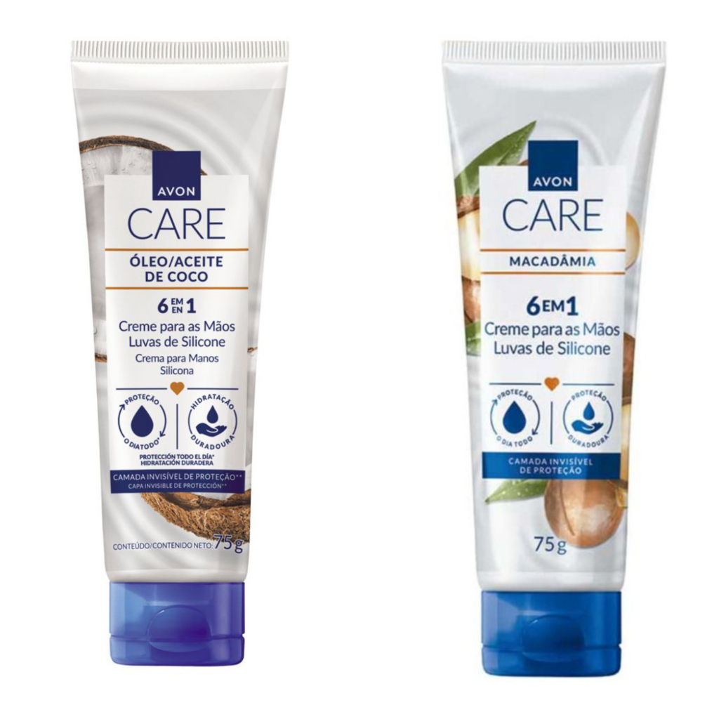 Creme Hidratante para as Mãos 6 em 1 Luvas de Silicone Avon Care ...