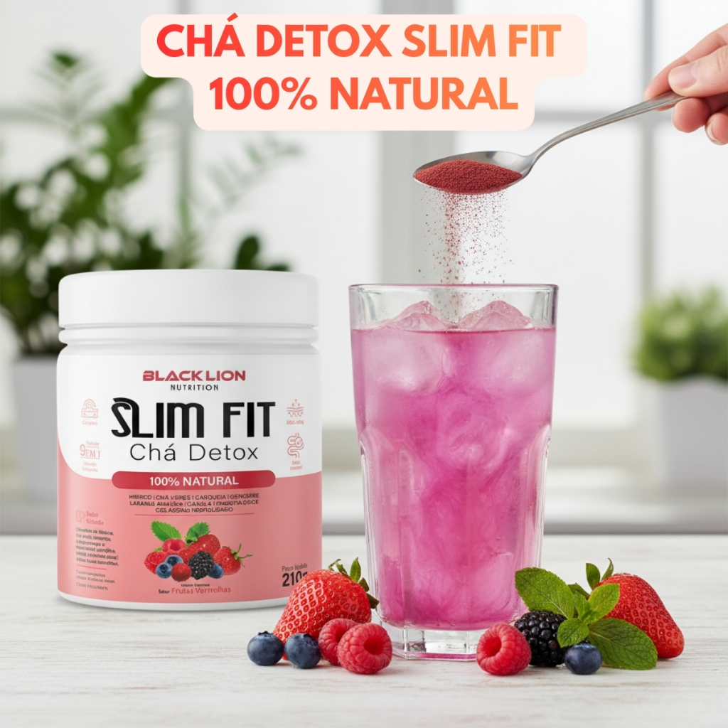 Chá Detox Slim Fit Frutas Vermelhas Colágeno Efeito Lifting ...