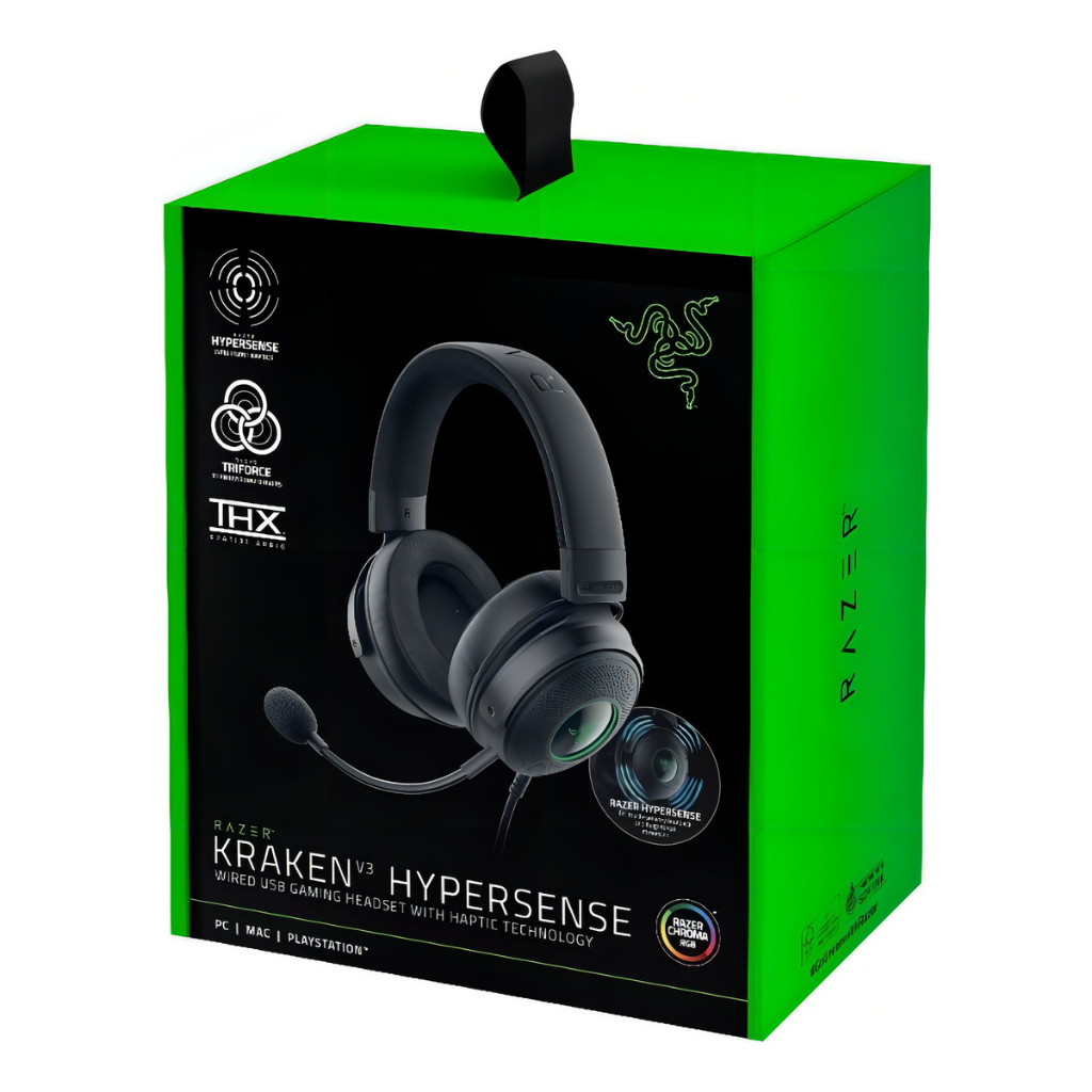 Fone Gamer Razer Kraken V3 Hypersense RGB USB – Vibração Inteligente ...