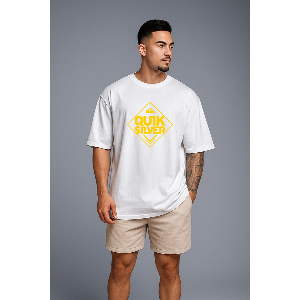 Camiseta Oversized Masculina Quiksilver Losango Estilo Rua Urbano ...