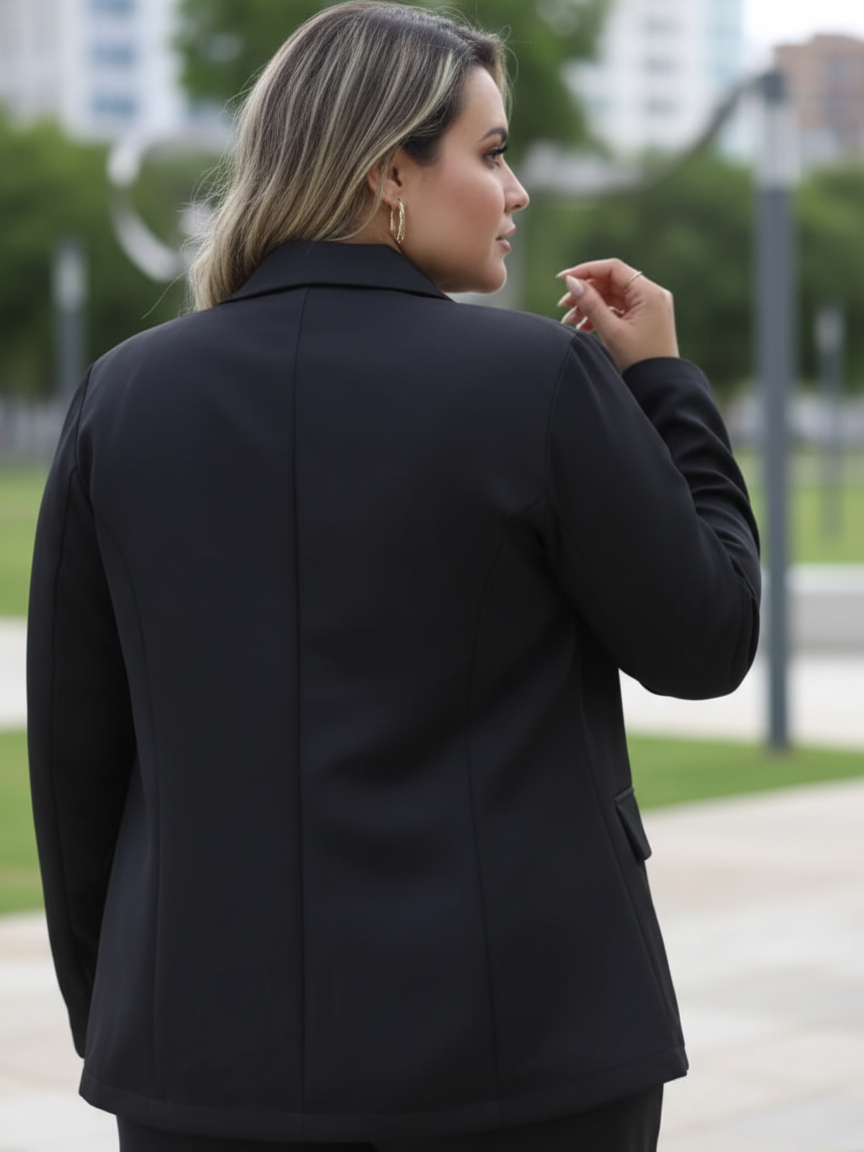 Blaizer femenino plus size G1 G2 G3 Alfaiateria | Shopee Brasil