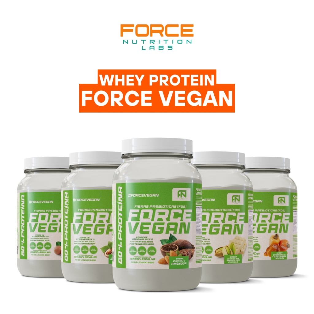 Whey Protein Force Vegan Diversos Sabores 800g Force Nutrition Labs ...