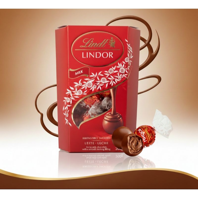 Caixa De Bombons Lindt Lindor Ao Leite 200g | Shopee Brasil