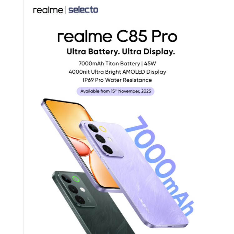 Realme C85 Pro – NFC, Dual SIM – 256GB/8GB RAM – Tela 6.8", 50+8MP ...