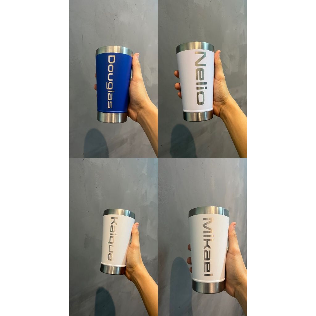 Kit copos termico personalizados 3 5 10 copos preto e branco logo ou ...