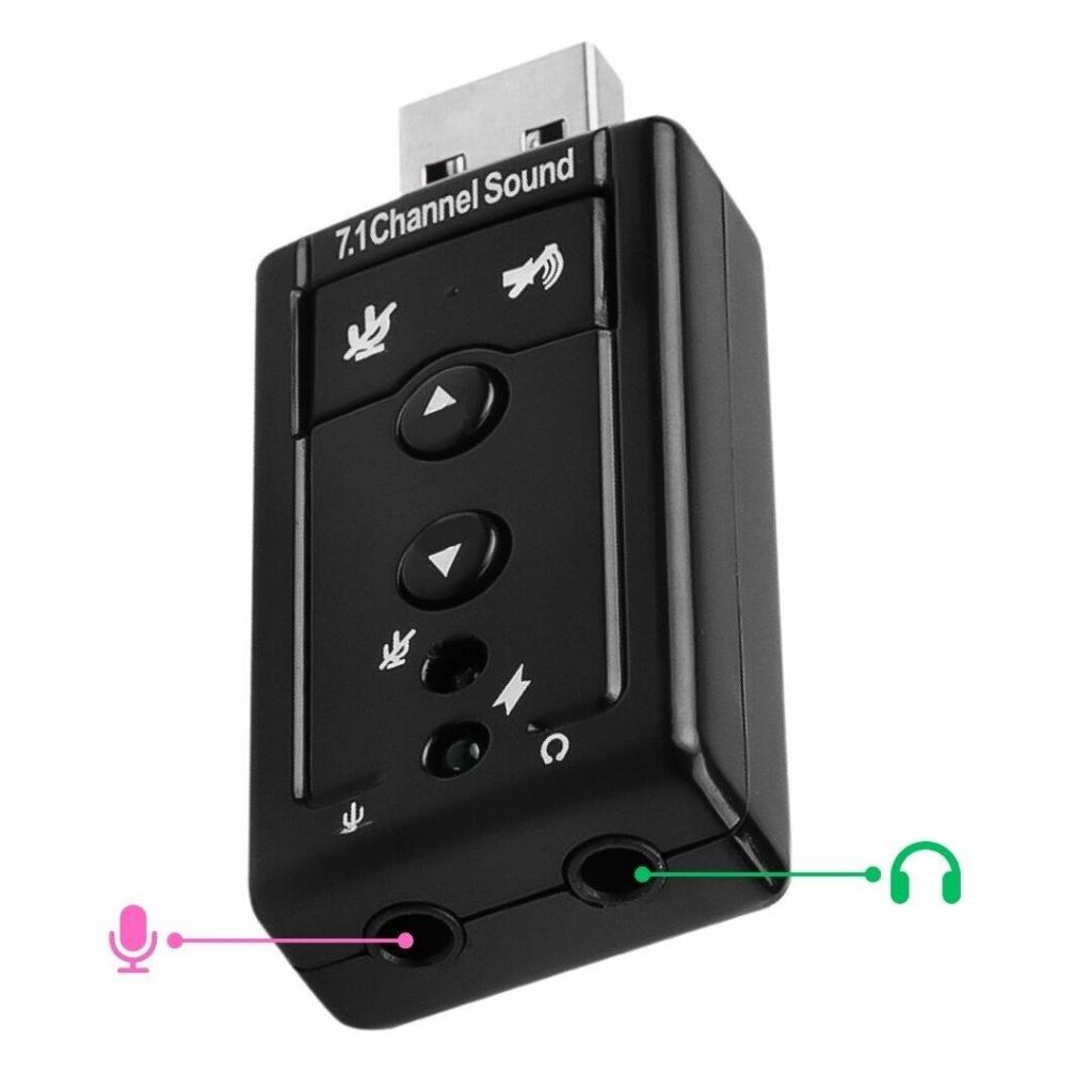 Placa de Som USB 7.1 Adaptador Áudio P2 P3 Pc Notbook | Shopee Brasil