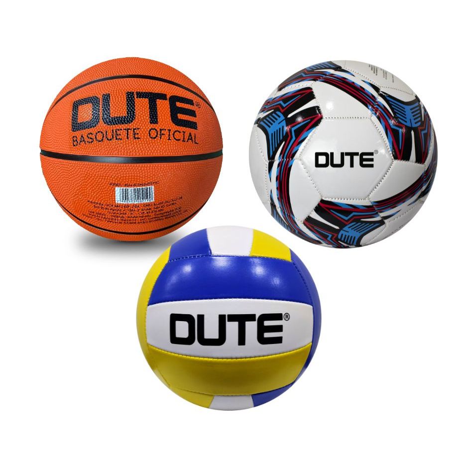 Kit Bola de Futebol + Bola de Vôlei + Bola de Basquete Praia/Quadra ...