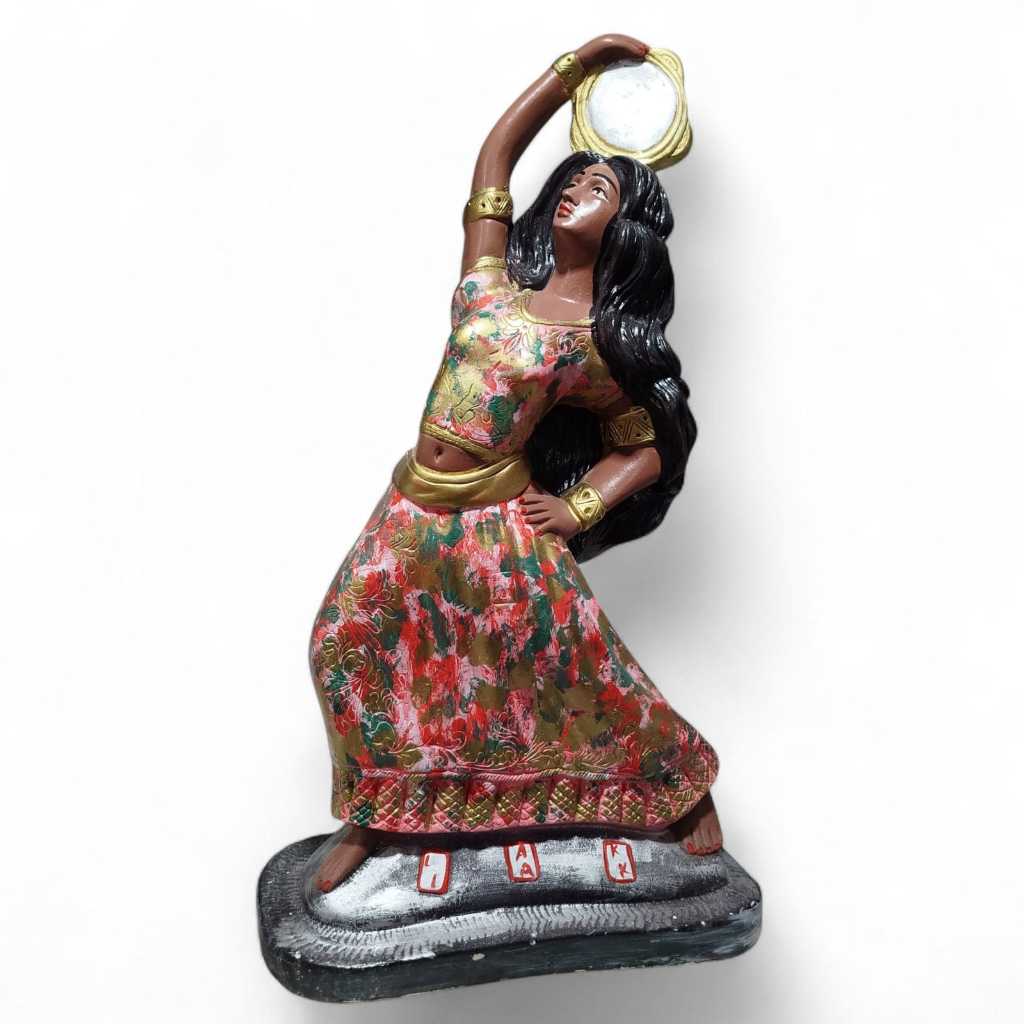 IMAGEM CIGANA DANÇARINA COM PANDEIRO 60CM | Shopee Brasil