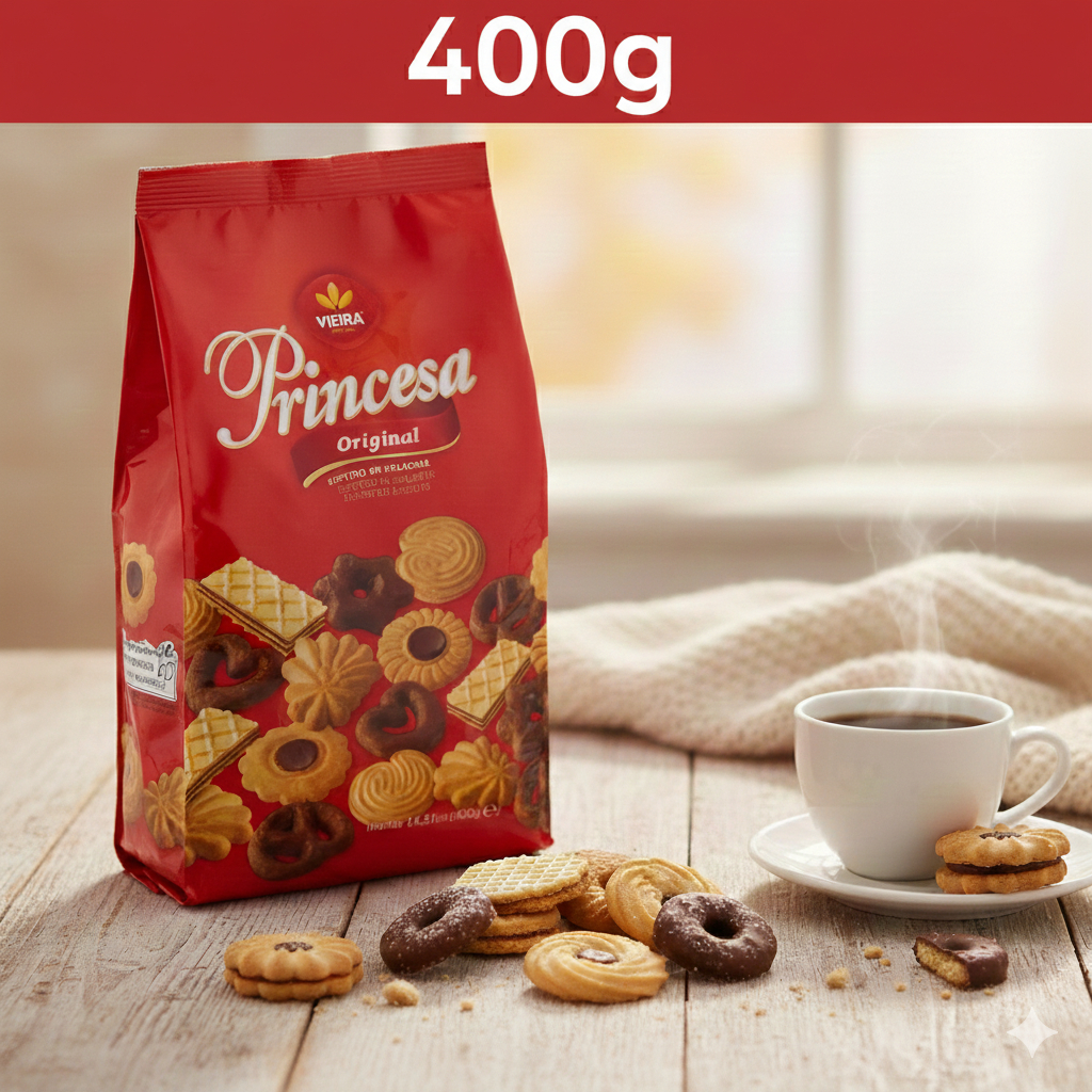 Biscoito bolacha VIEIRA Princesa 400g Sortido de bolachas Biscoitos ...