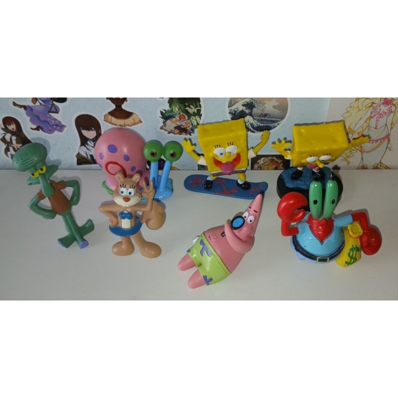 BONECO MINIATURA BOB ESPONJA PATRICK ESTRELA SENHOR SEU SIRIGUEJO SANDY ...