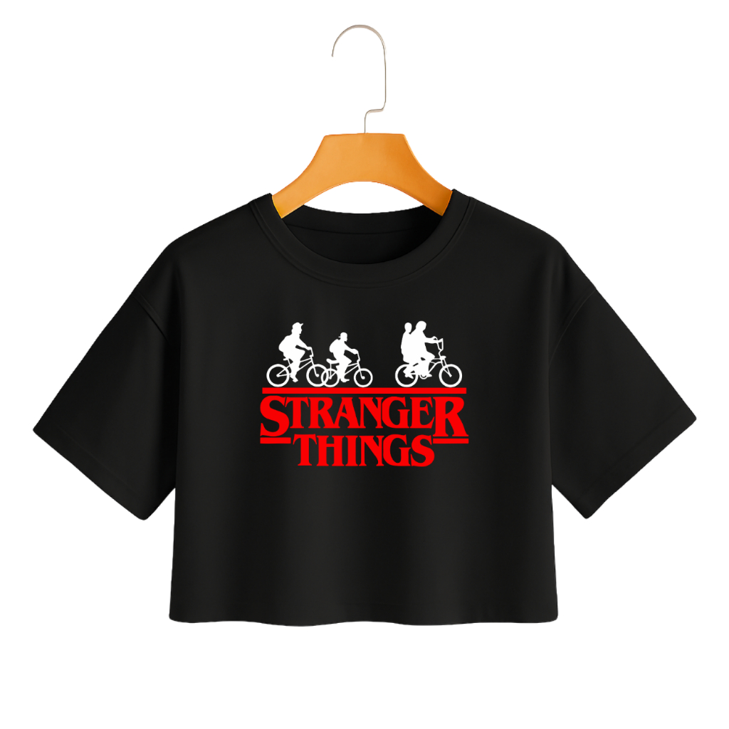 ROUPA DE FÃ SERIE STRANGER THINGS BLUSA CROPPED FEMININO ALGODÃO ...